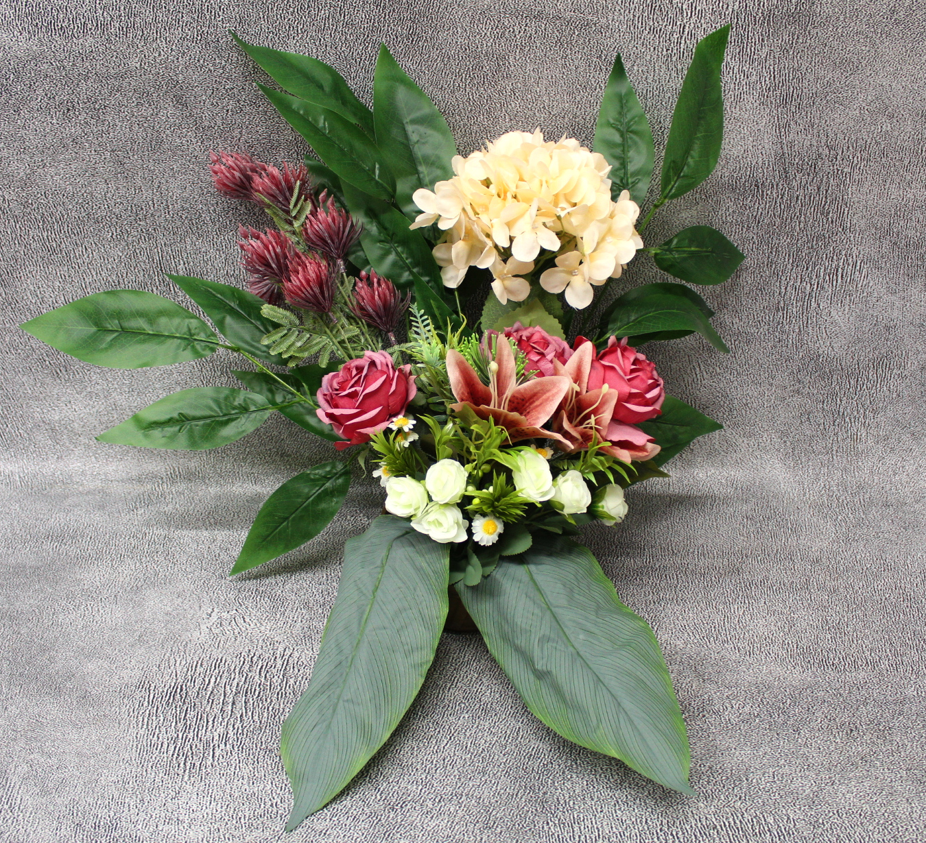 Stroik zalewany misa WIOSENNY różyczki, czosnek HORTENSJA KREMOWA (ok. 45x60x60 cm) ok. 1,9 kg ...